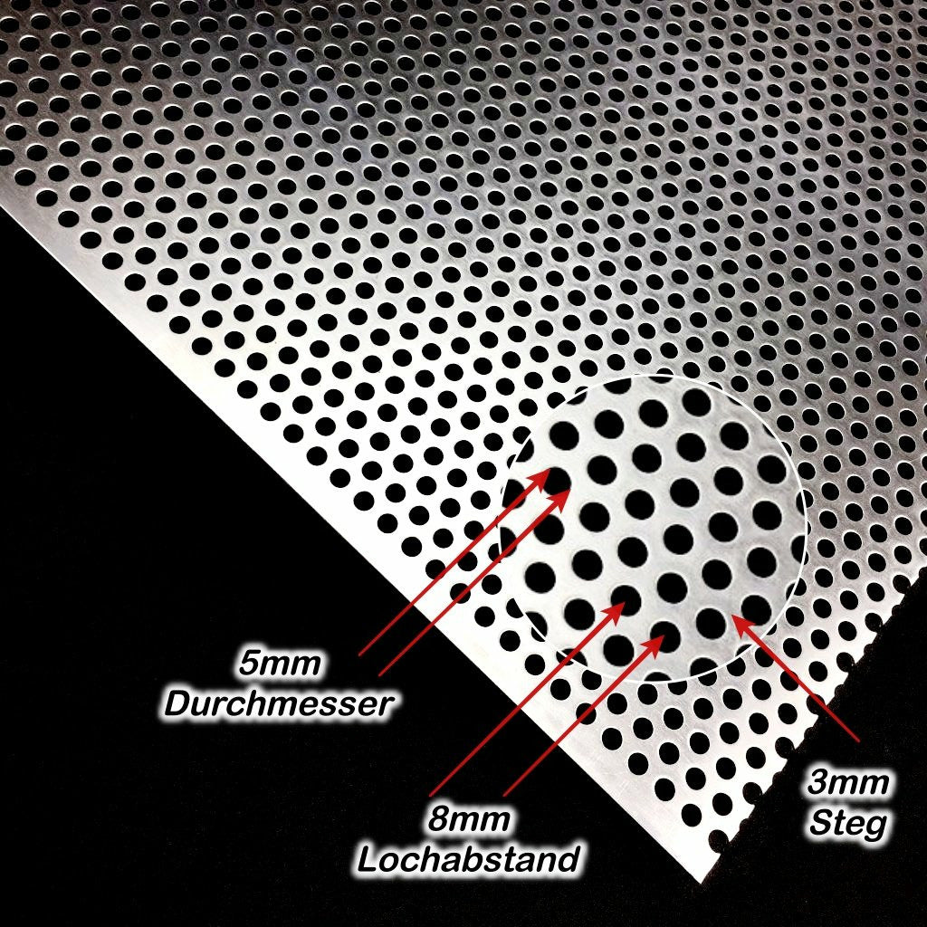 Perforated sheets Bielefeld aluminium perforated sheet 2,0mm thick DIY ...